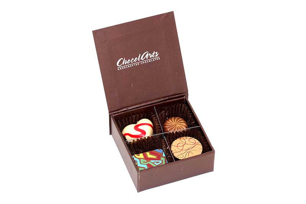 Deluxe 4 Piece Gift Box - ChocolArts - Handcrafted Chocolates